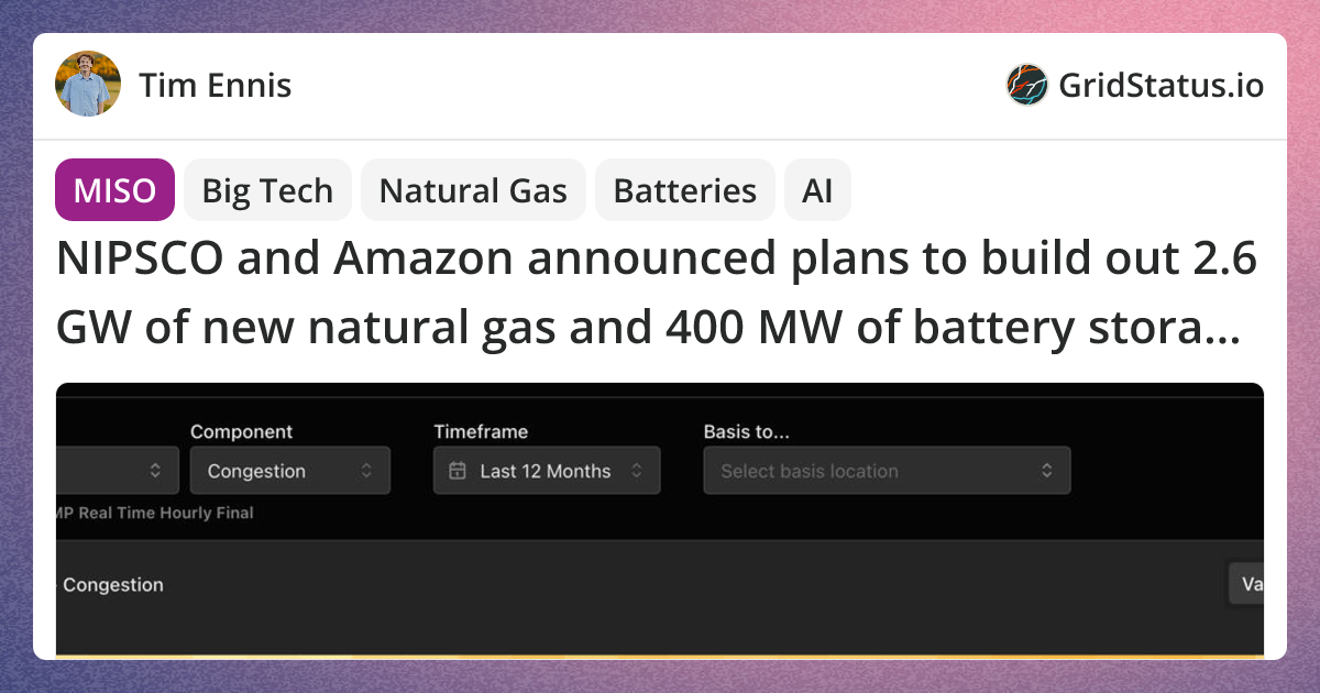 NIPSCO and Amazon announced plans to build out 2.
