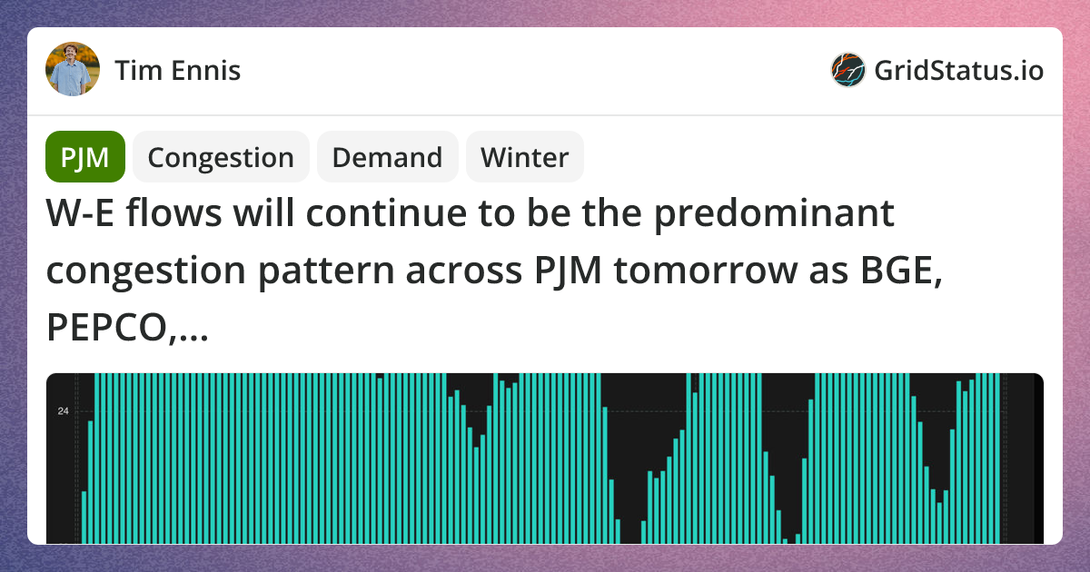 W-E flows will continue to be the predominant congestion pattern across PJM
