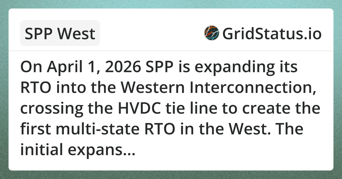 Insights - SPP West | Grid Status